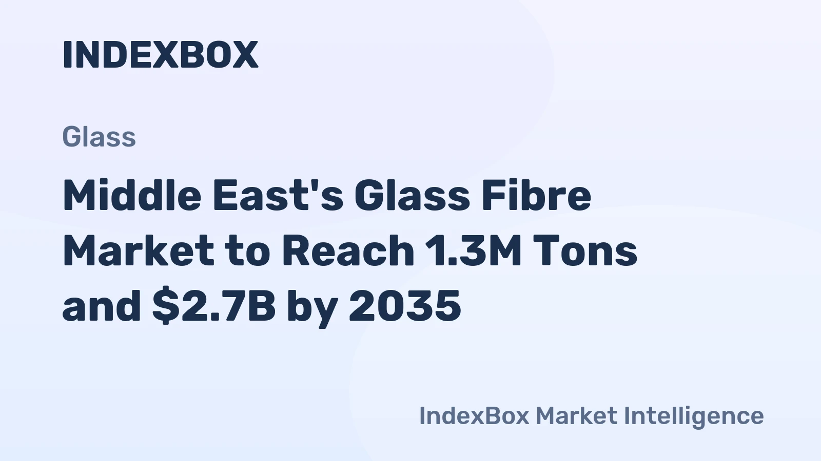 Middle East's Glass Fibre Market to Reach 1.3M Tons and $2.7B by 2035