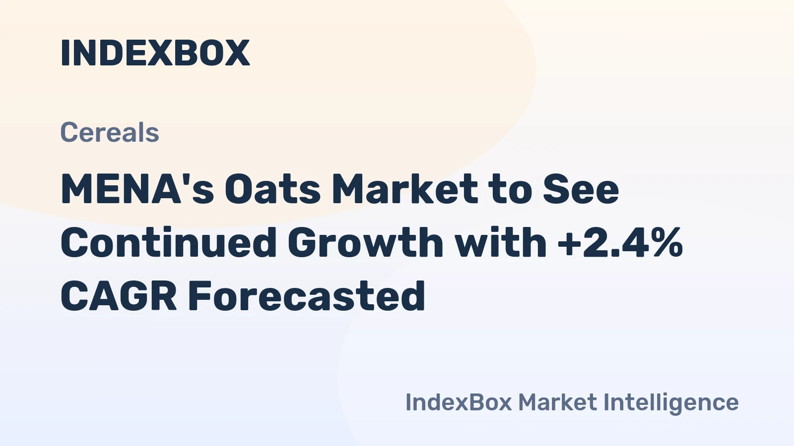 MENA's Oats Market to See Continued Growth with +2.4% CAGR Forecasted