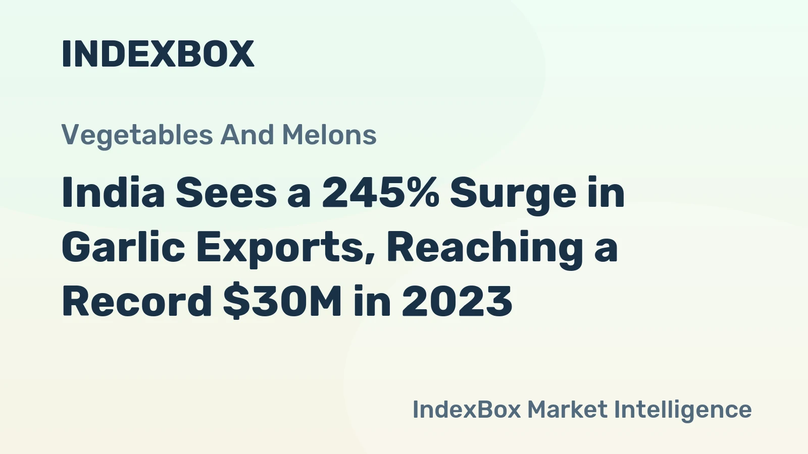 India Sees a 245% Surge in Garlic Exports, Reaching a Record $30M in 2023