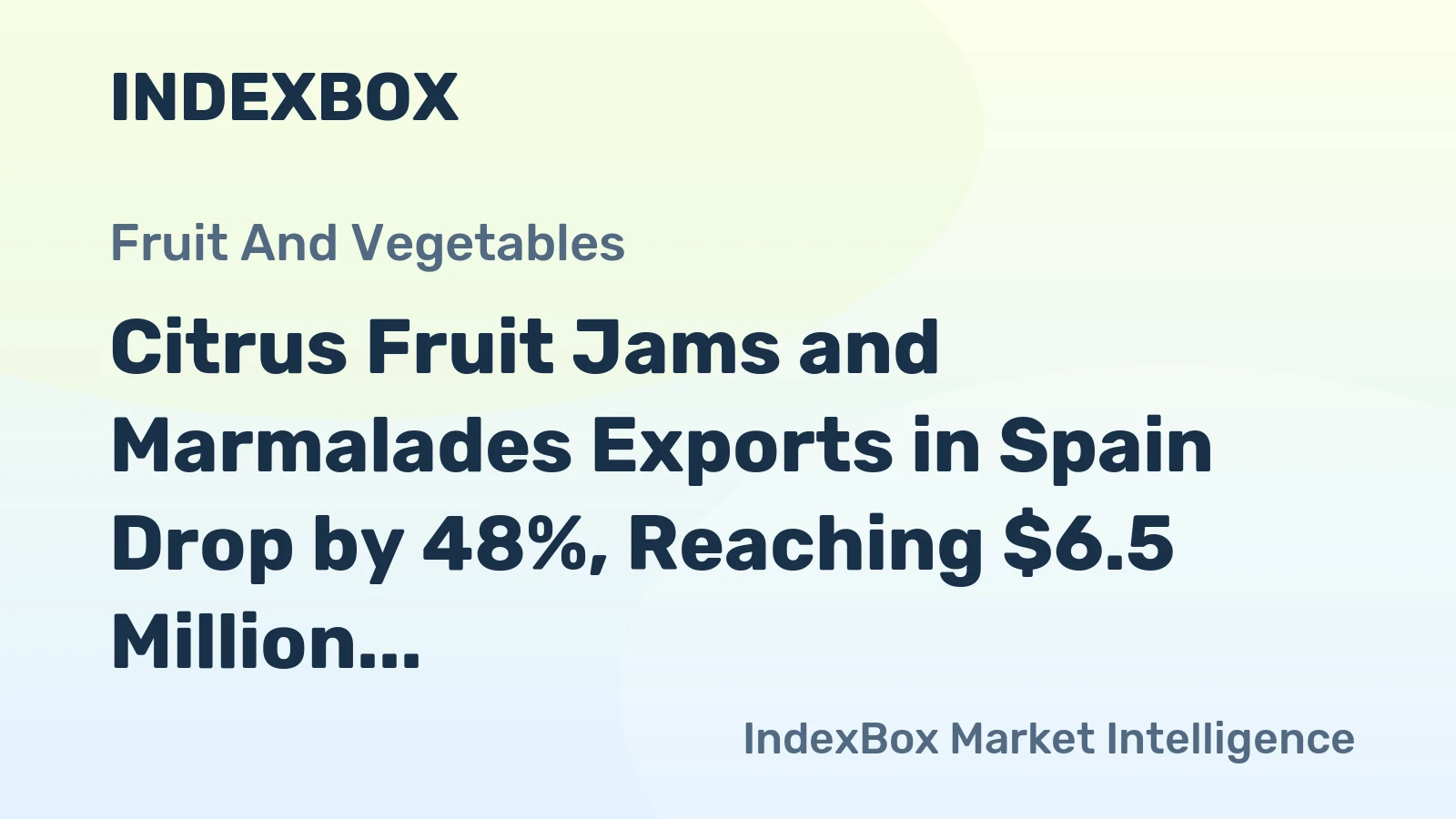 Citrus Fruit Jams and Marmalades Exports in Spain Drop by 48%, Reaching $6.5 Million in 2024