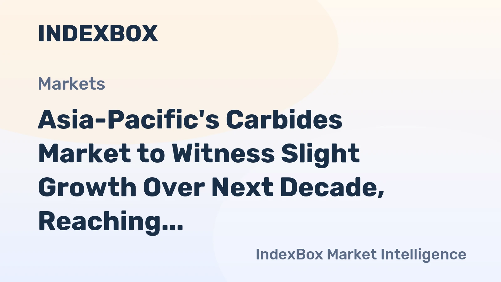 Asia-Pacific's Carbides Market to Witness Slight Growth Over Next Decade, Reaching 4.5M Tons and $8.8B by 2035