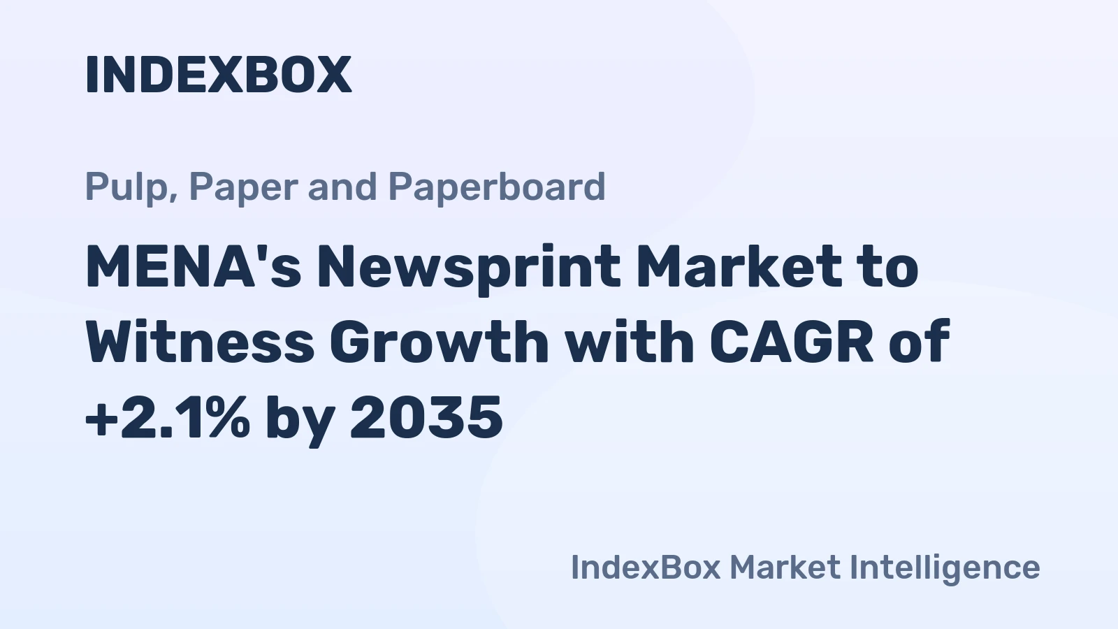 MENA's Newsprint Market to Witness Growth with CAGR of +2.1% by 2035