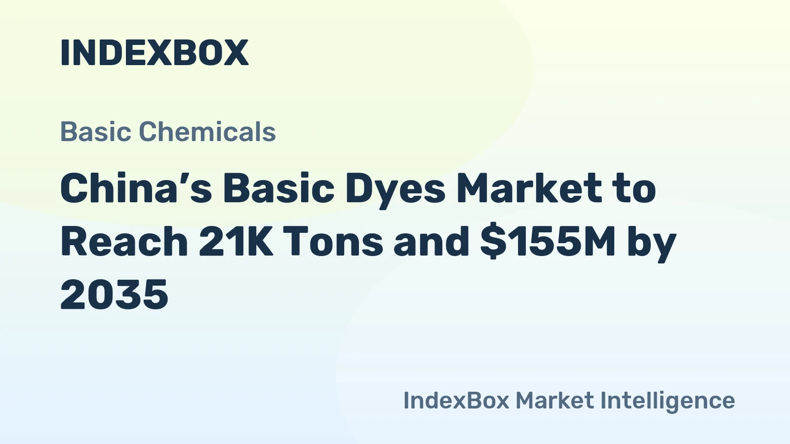 China’s Basic Dyes Market to Reach 21K Tons and $155M by 2035