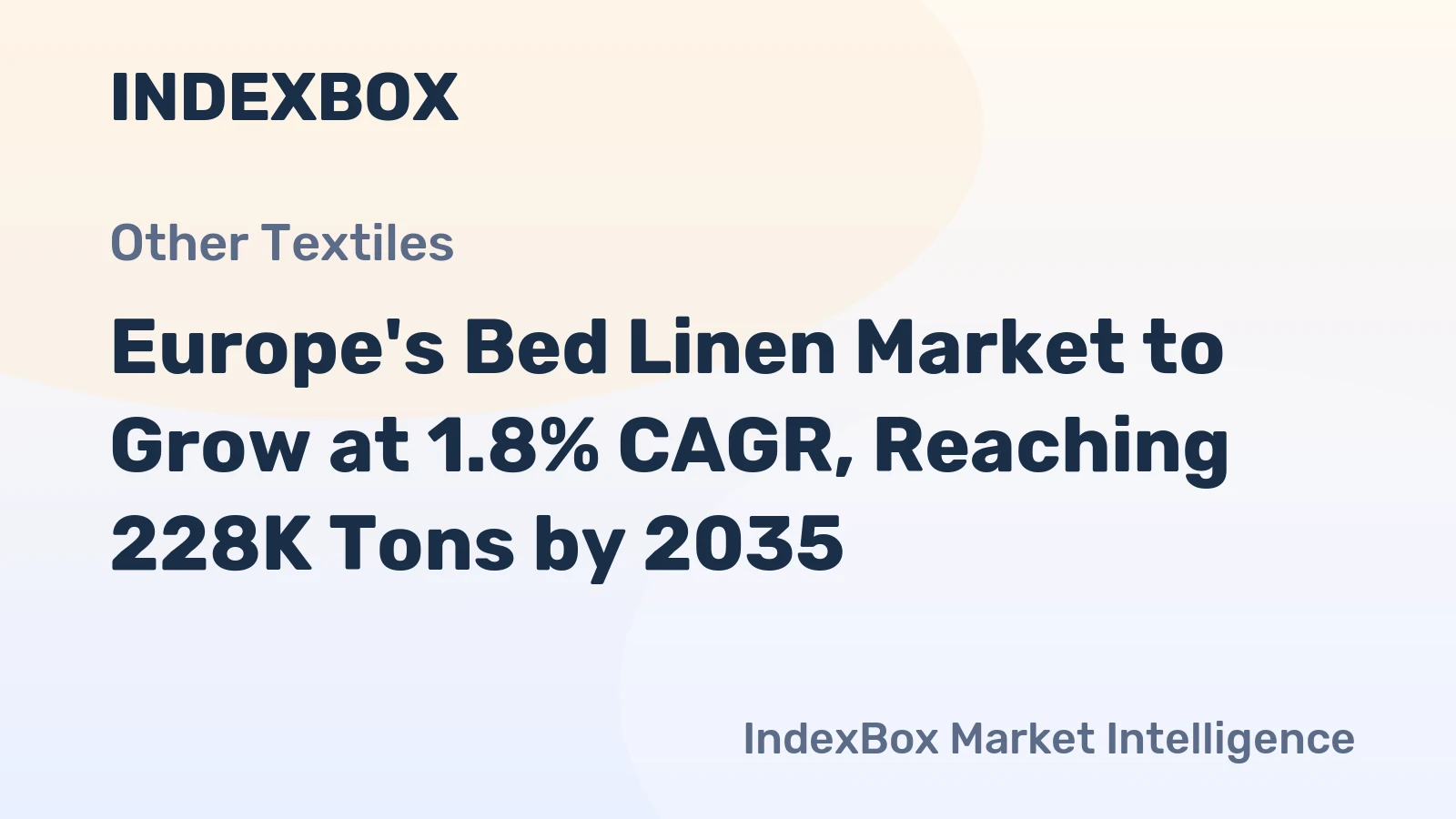 Europe's Bed Linen Market to Grow at 1.8% CAGR, Reaching 228K Tons by 2035