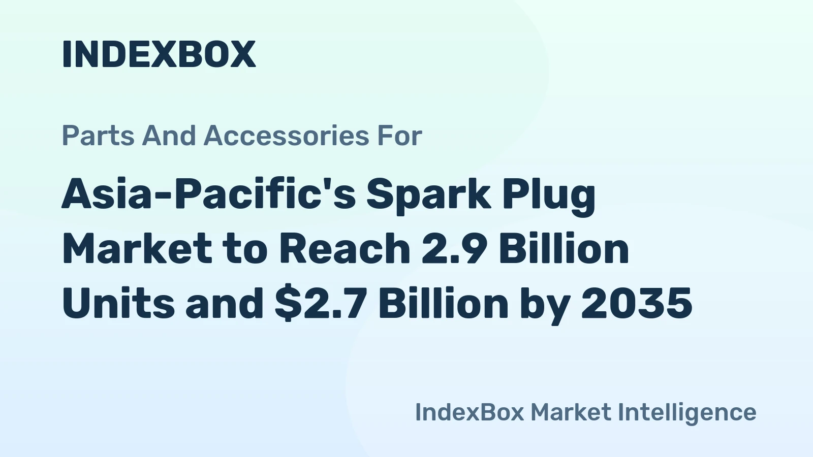Asia-Pacific's Spark Plug Market to Reach 2.9 Billion Units and $2.7 Billion by 2035