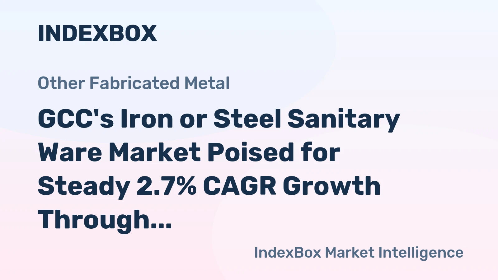 GCC's Iron or Steel Sanitary Ware Market Poised for Steady 2.7% CAGR Growth Through 2035