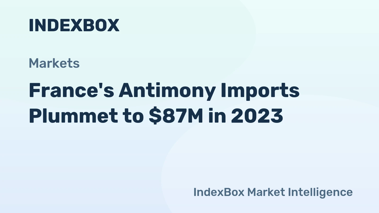 France's Antimony Imports Plummet to $87M in 2023