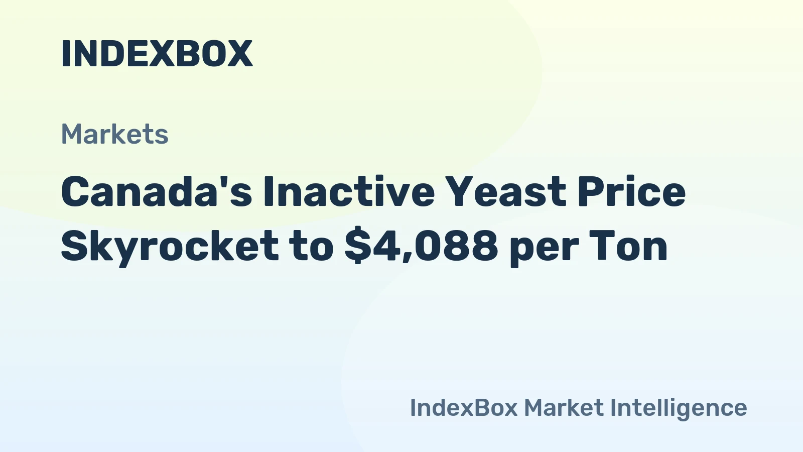 Canada's Inactive Yeast Price Skyrocket to $4,088 per Ton