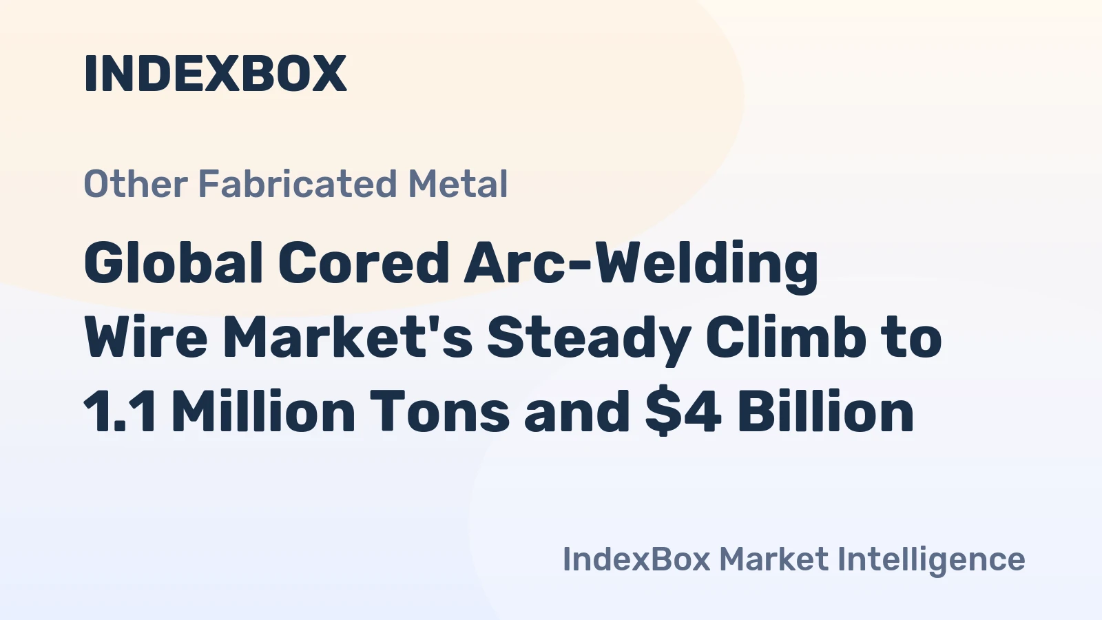 Global Cored Arc-Welding Wire Market's Steady Climb to 1.1 Million Tons and $4 Billion