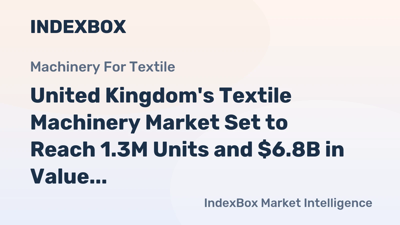 United Kingdom's Textile Machinery Market Set to Reach 1.3M Units and $6.8B in Value by 2035