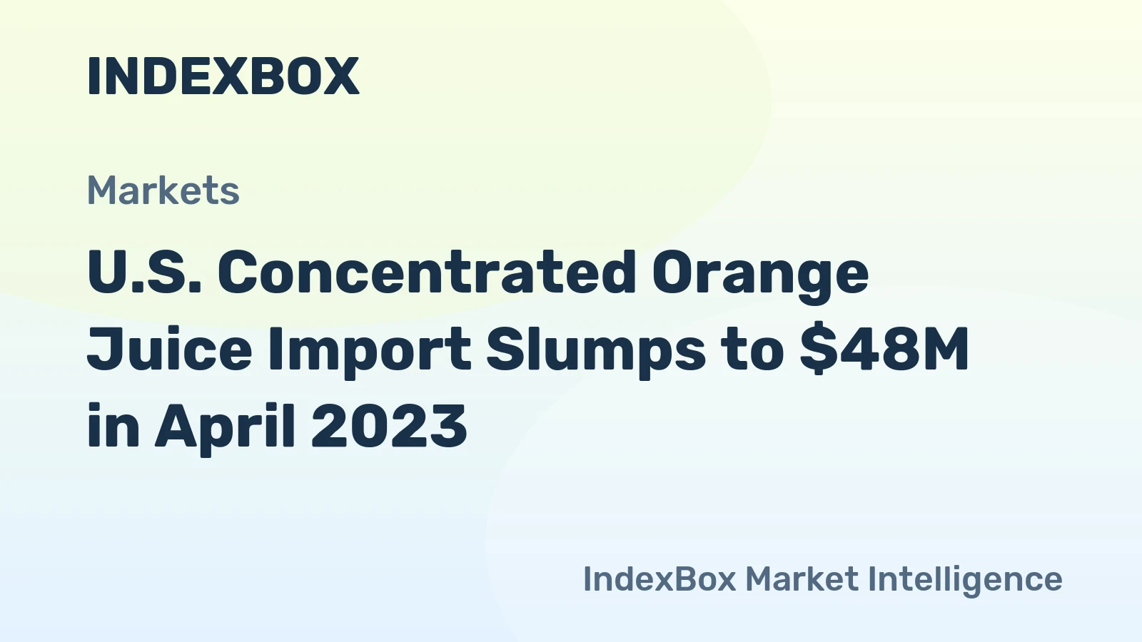 U.S. Concentrated Orange Juice Import Slumps to $48M in April 2023