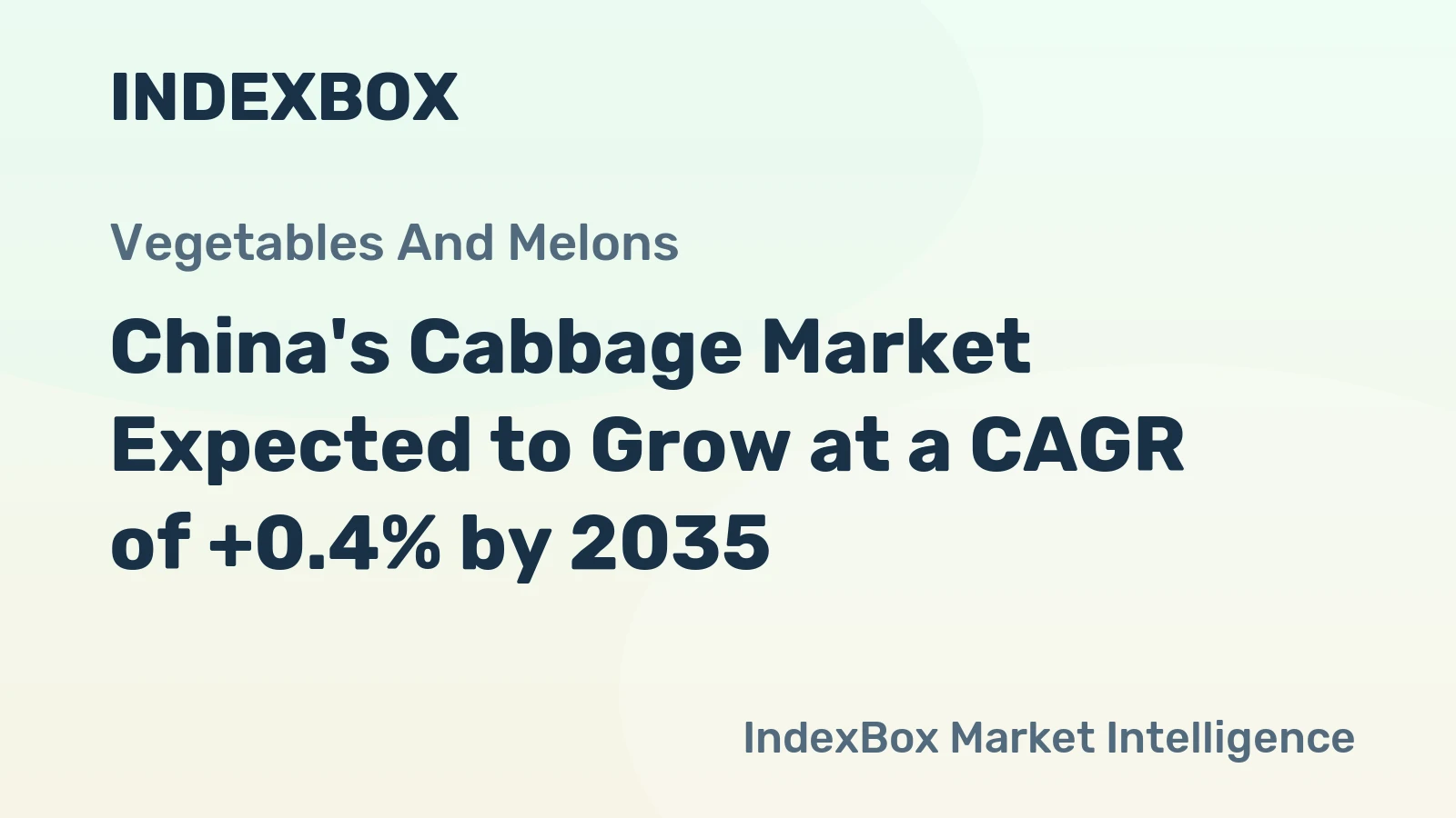 China's Cabbage Market Expected to Grow at a CAGR of +0.4% by 2035
