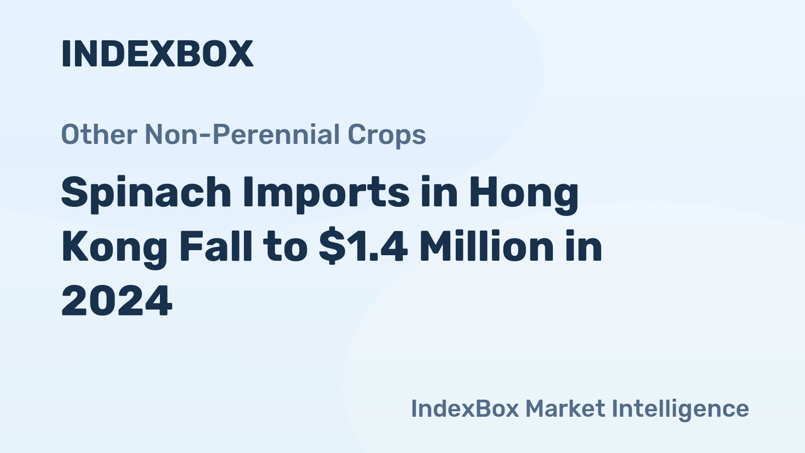 Spinach Imports in Hong Kong Fall to $1.4 Million in 2024