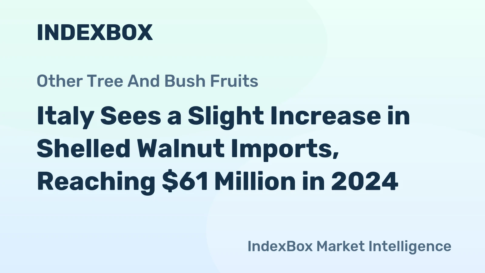 Italy Sees a Slight Increase in Shelled Walnut Imports, Reaching $61 Million in 2024