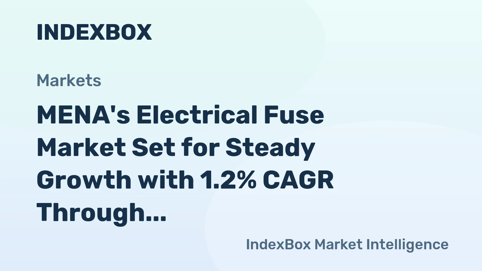 MENA's Electrical Fuse Market Set for Steady Growth with 1.2% CAGR Through 2035