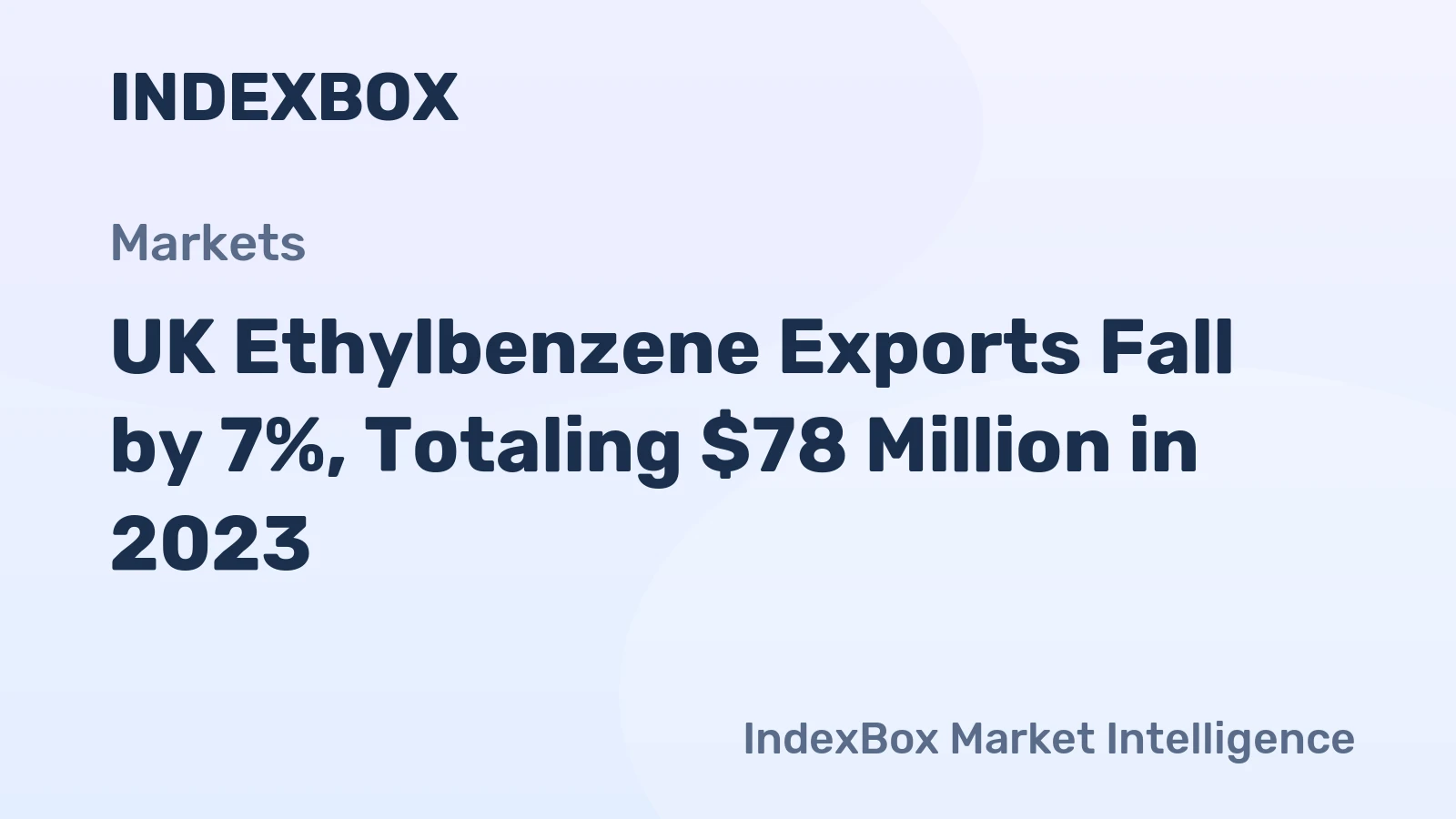 UK Ethylbenzene Exports Fall by 7%, Totaling $78 Million in 2023