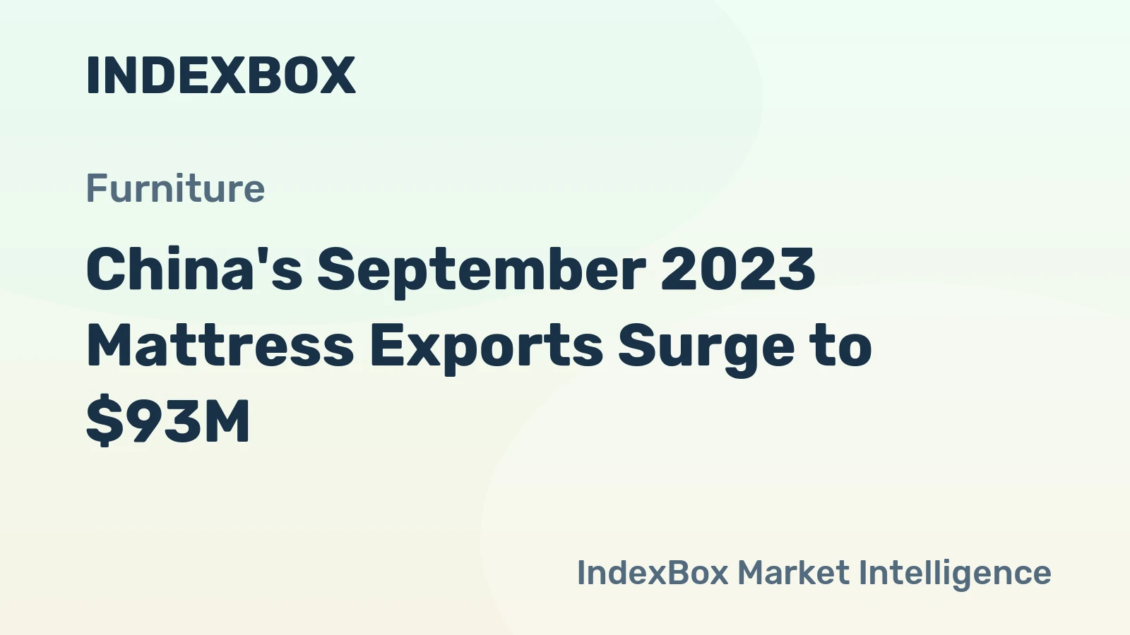 China's September 2023 Mattress Exports Surge to $93M