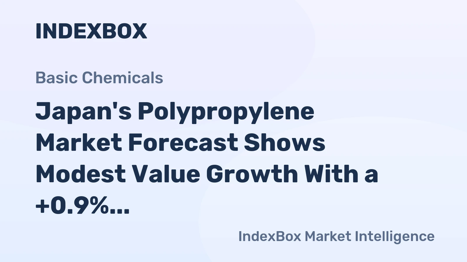 Japan's Polypropylene Market Forecast Shows Modest Value Growth With a +0.9% CAGR Through 2035