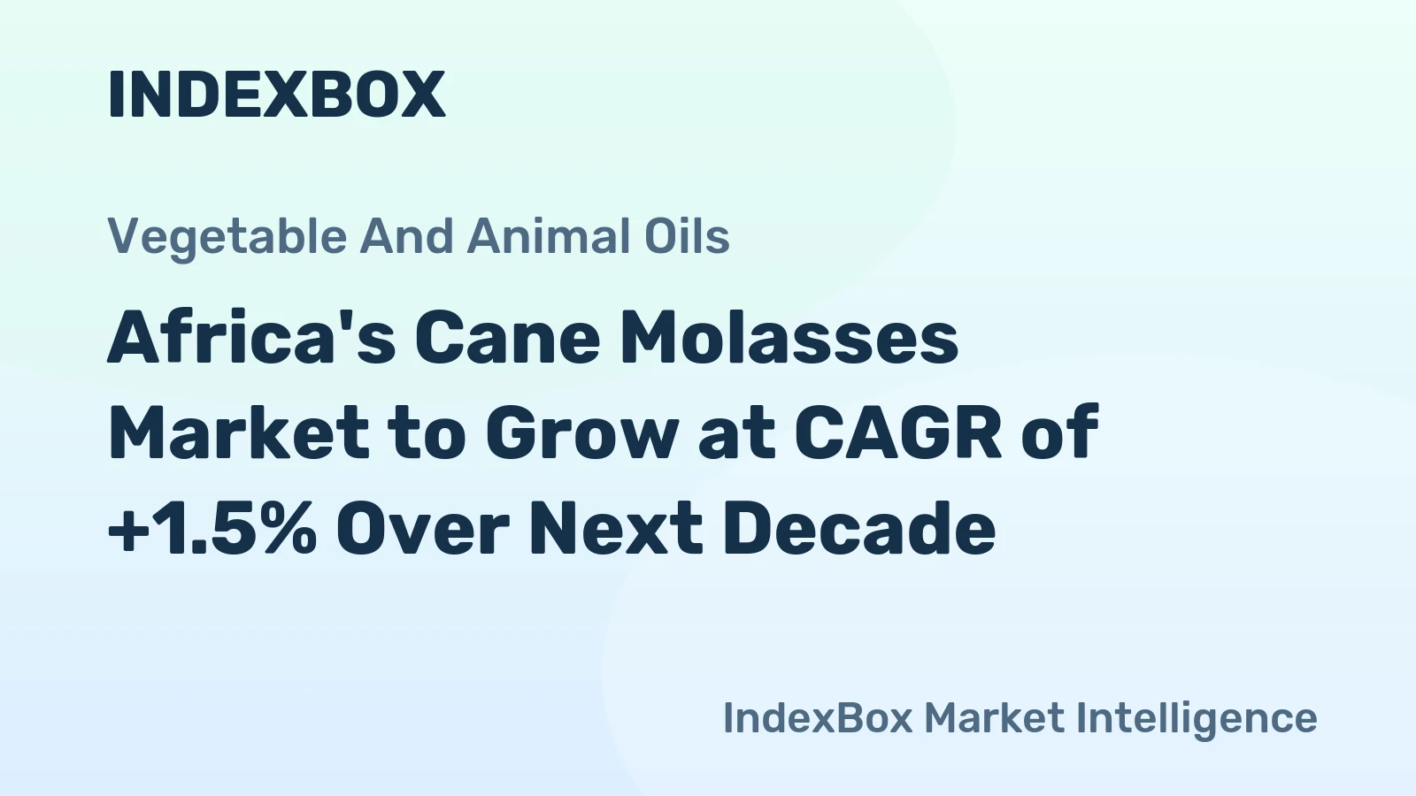 Africa's Cane Molasses Market to Grow at CAGR of +1.5% Over Next Decade