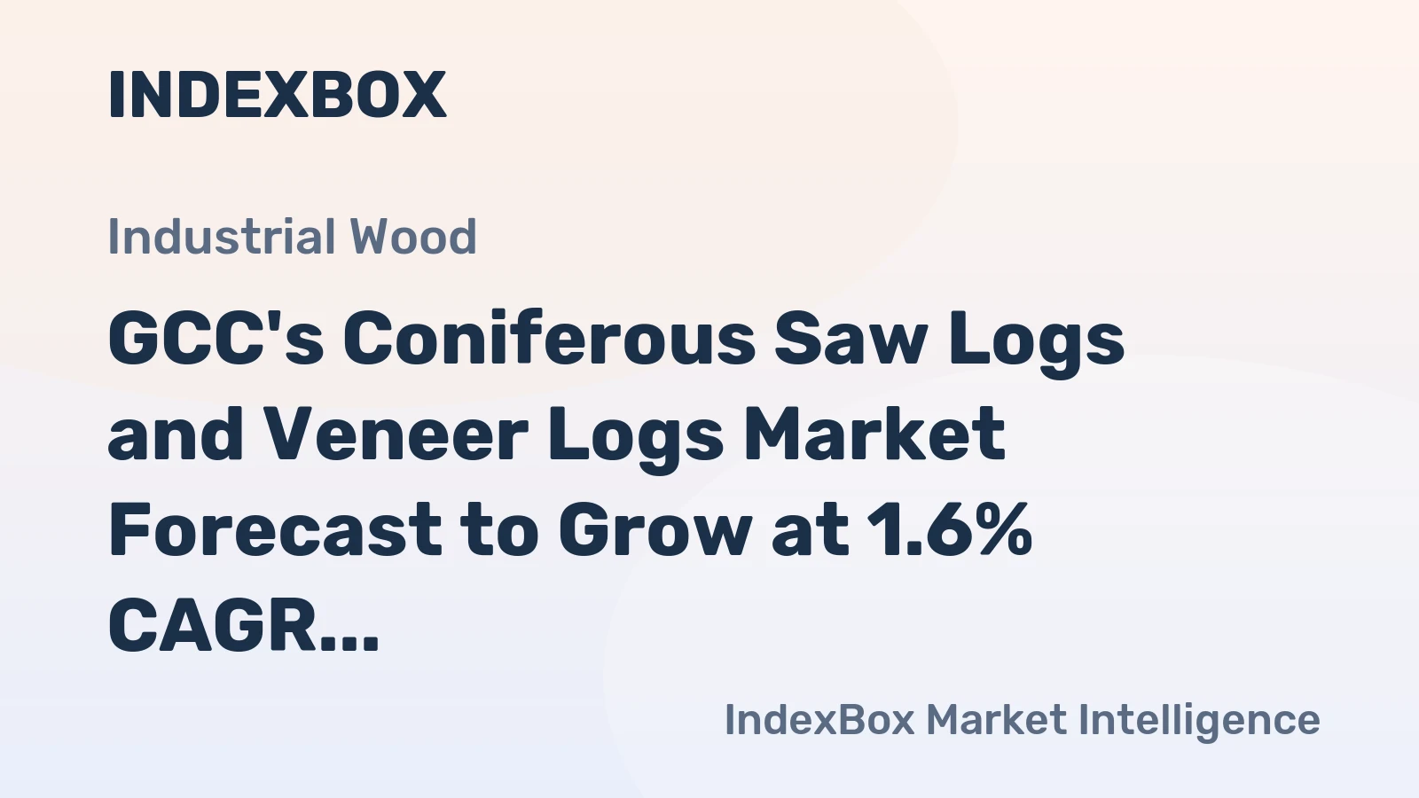 GCC's Coniferous Saw Logs and Veneer Logs Market Forecast to Grow at 1.6% CAGR Through 2035