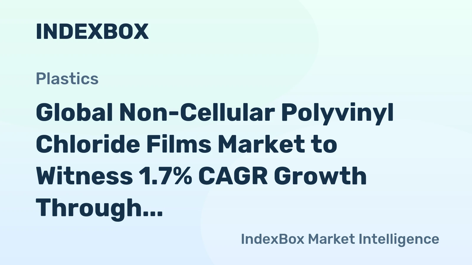 Global Non-Cellular Polyvinyl Chloride Films Market to Witness 1.7% CAGR Growth Through 2035
