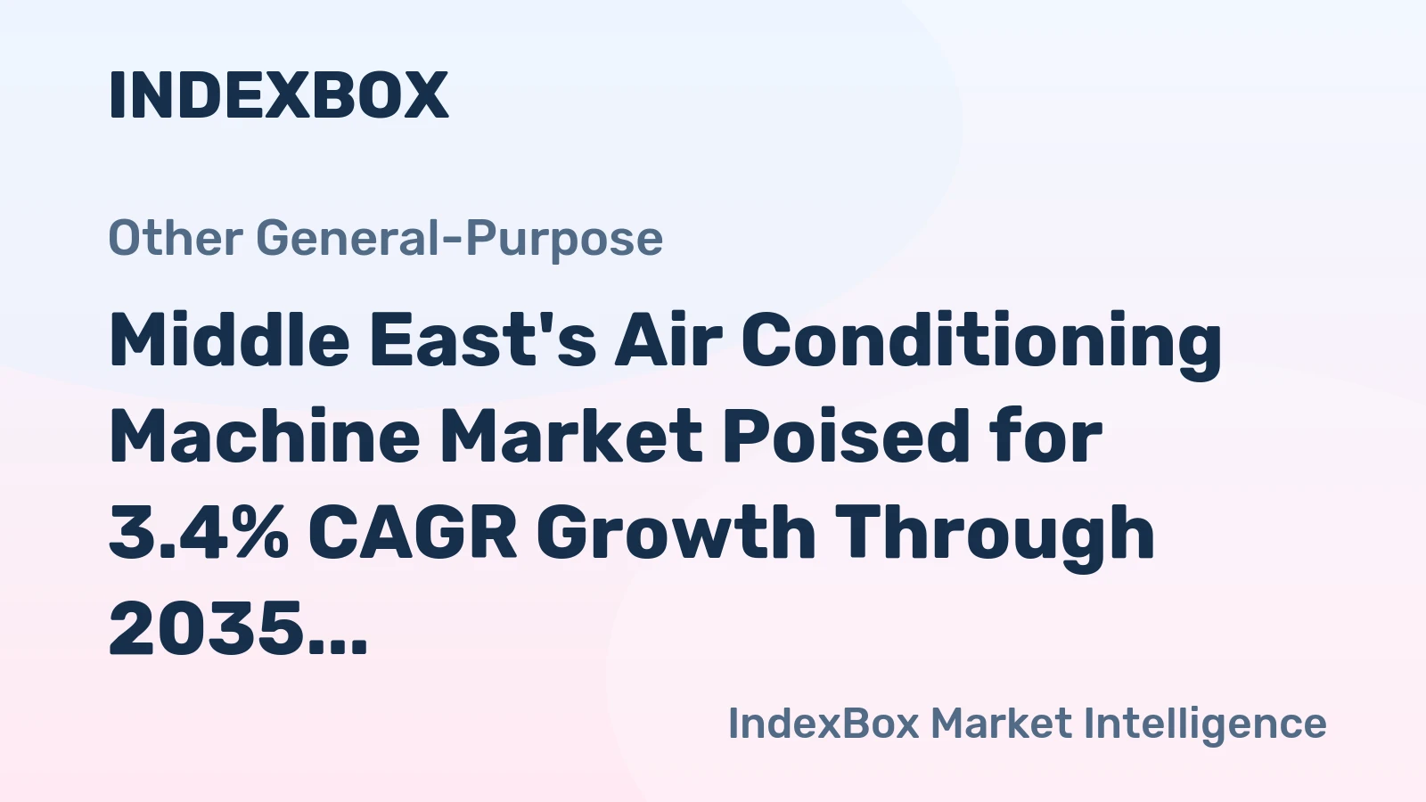 Middle East's Air Conditioning Machine Market Poised for 3.4% CAGR Growth Through 2035