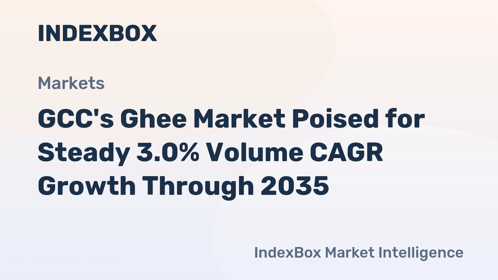 GCC's Ghee Market Poised for Steady 3.0% Volume CAGR Growth Through 2035