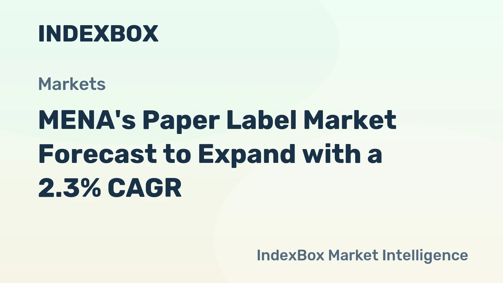 MENA's Paper Label Market Forecast to Expand with a 2.3% CAGR