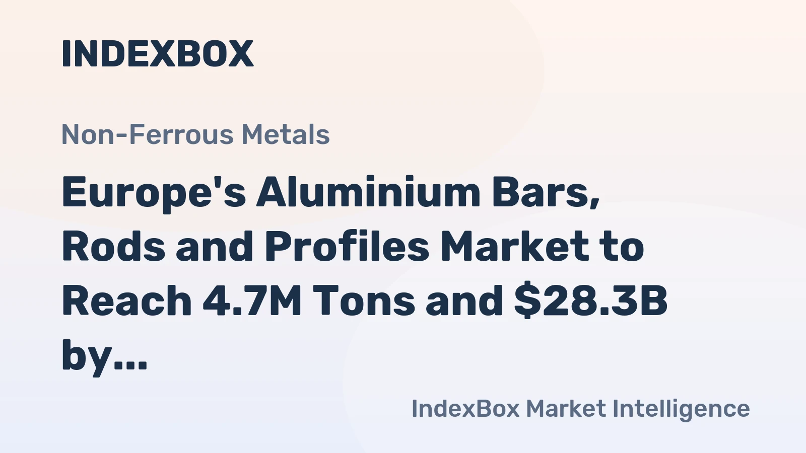Europe's Aluminium Bars, Rods and Profiles Market to Reach 4.7M Tons and $28.3B by 2035, Driven by Increasing Demand