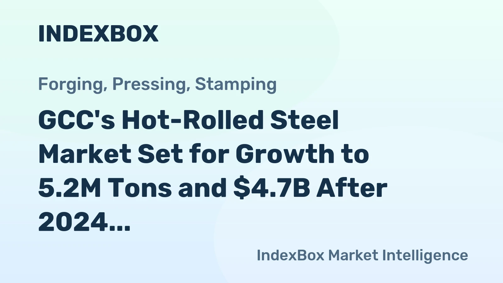 GCC's Hot-Rolled Steel Market Set for Growth to 5.2M Tons and $4.7B After 2024 Contraction