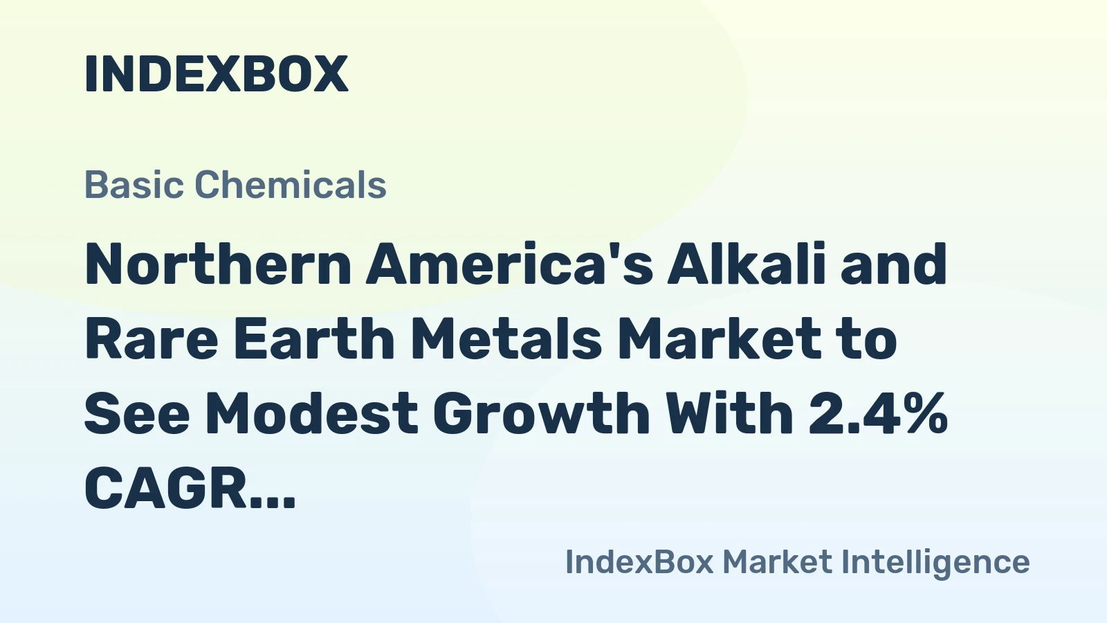 Northern America's Alkali and Rare Earth Metals Market to See Modest Growth With 2.4% CAGR Through 2035