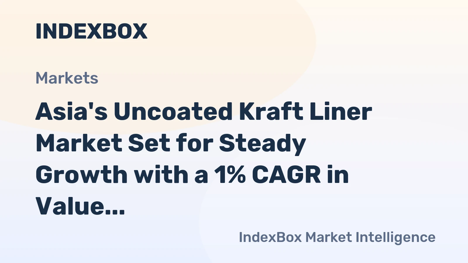 Asia's Uncoated Kraft Liner Market Set for Steady Growth with a 1% CAGR in Value Through 2035