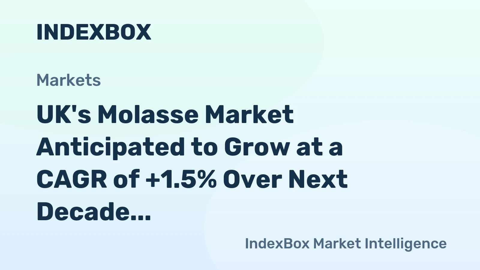 UK's Molasse Market Anticipated to Grow at a CAGR of +1.5% Over Next Decade