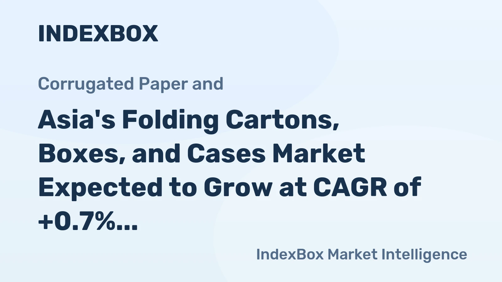 Asia's Folding Cartons, Boxes, and Cases Market Expected to Grow at CAGR of +0.7% from 2024 to 2035