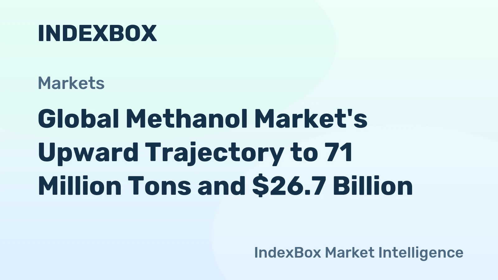 Global Methanol Market's Upward Trajectory to 71 Million Tons and $26.7 Billion