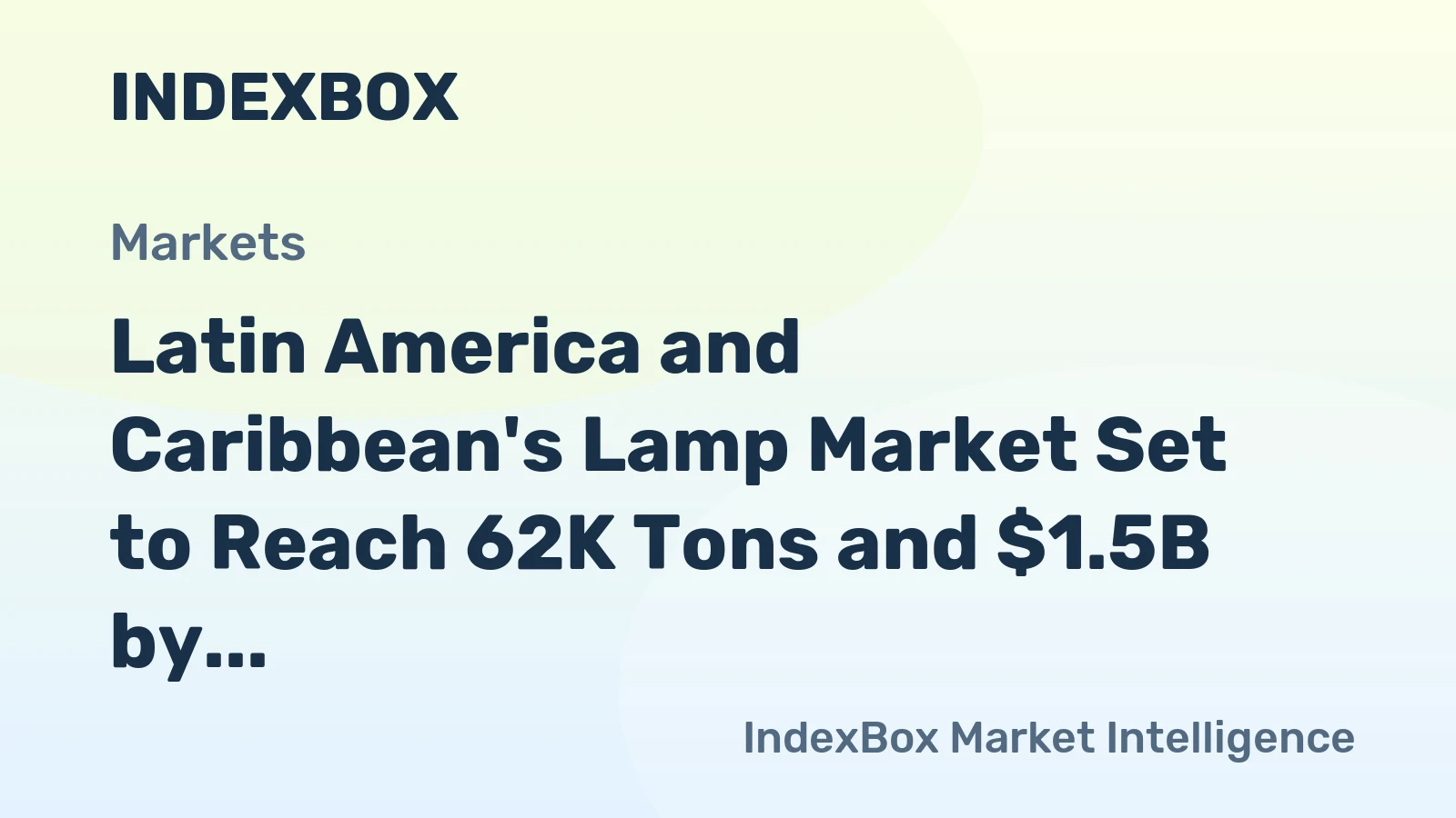 Latin America and Caribbean's Lamp Market Set to Reach 62K Tons and $1.5B by 2035