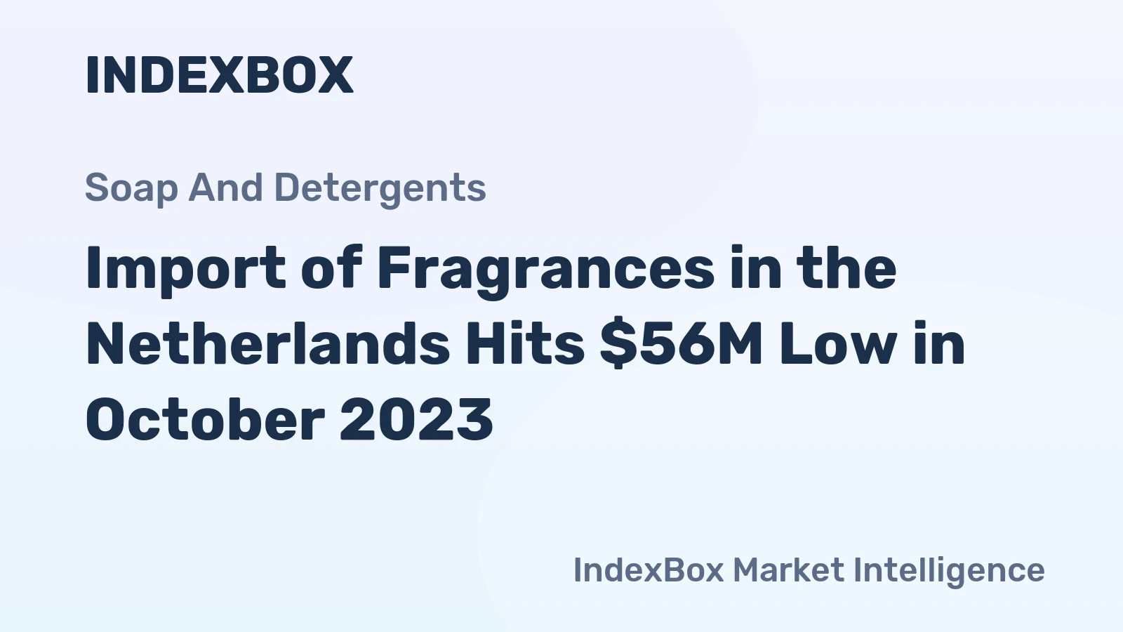 Import of Fragrances in the Netherlands Hits $56M Low in October 2023