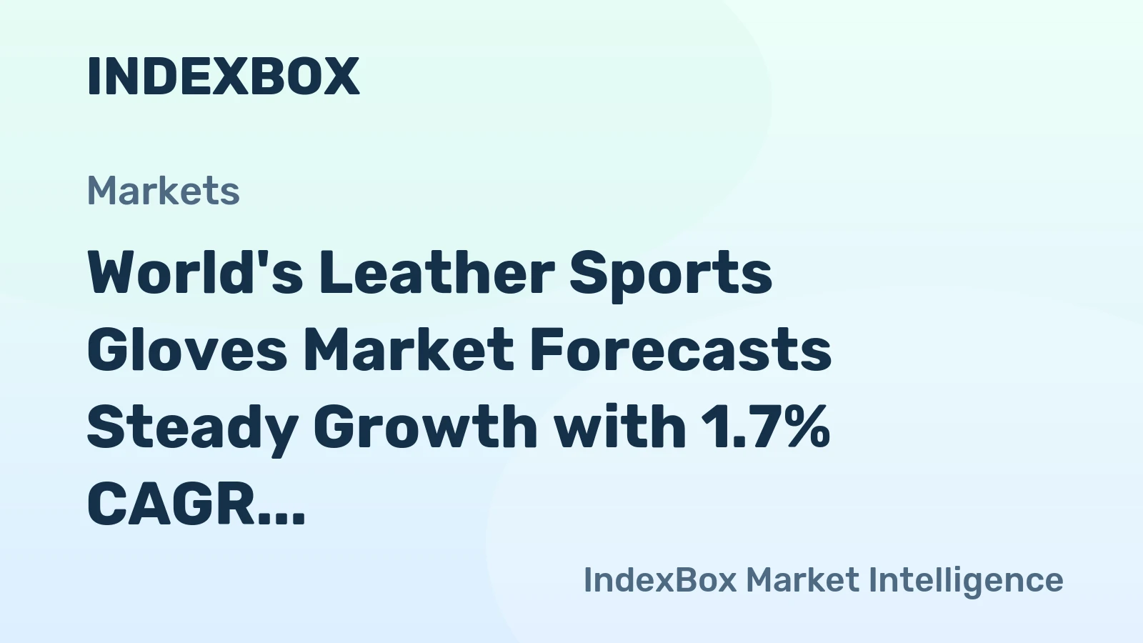World's Leather Sports Gloves Market Forecasts Steady Growth with 1.7% CAGR Through 2035