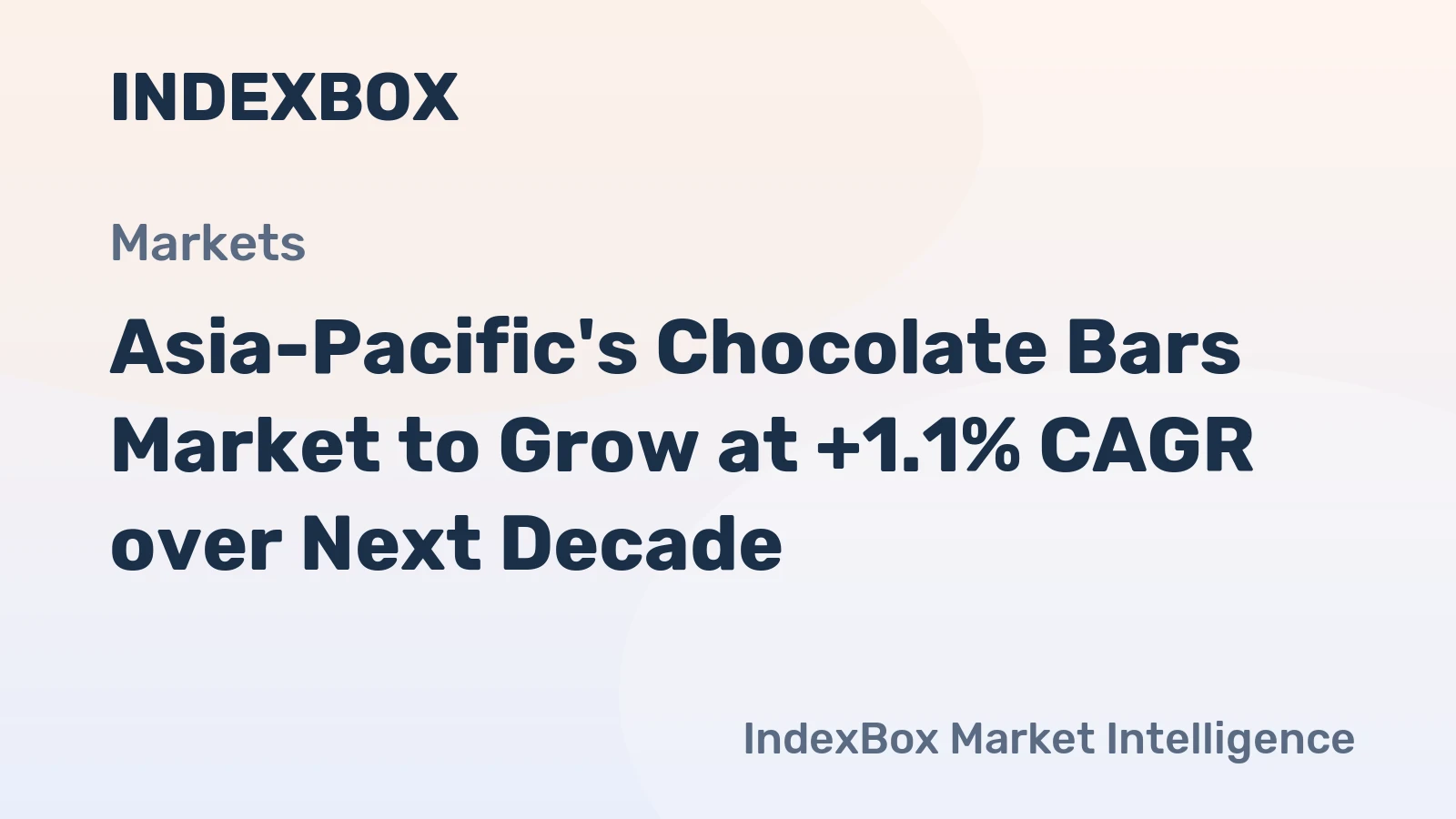 Asia-Pacific's Chocolate Bars Market to Grow at +1.1% CAGR over Next Decade