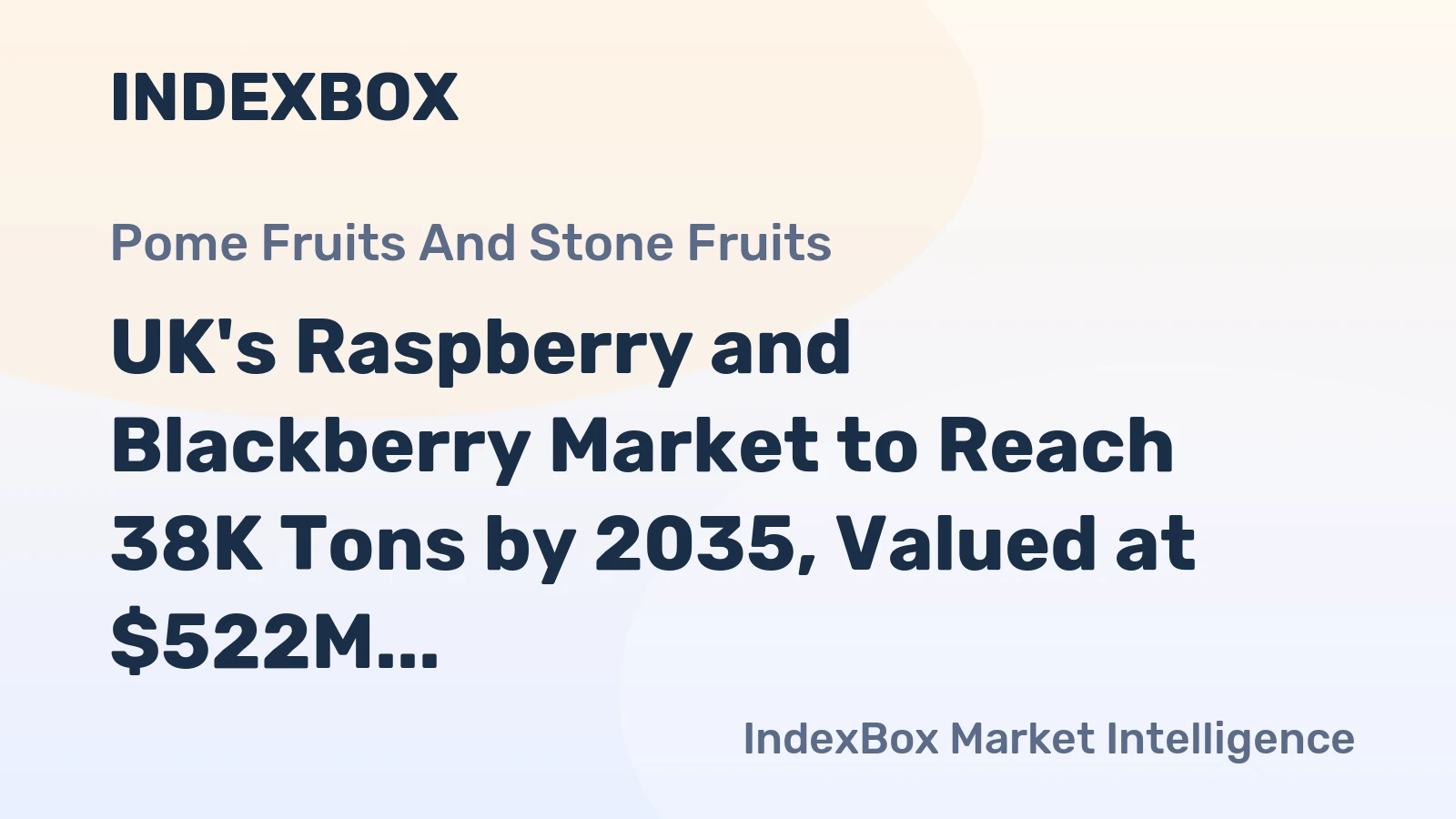 UK's Raspberry and Blackberry Market to Reach 38K Tons by 2035, Valued at $522M