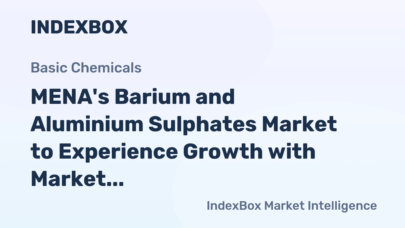 MENA's Barium and Aluminium Sulphates Market to Experience Growth with Market Volume Reaching 277K tons and Value of $116M by 2035
