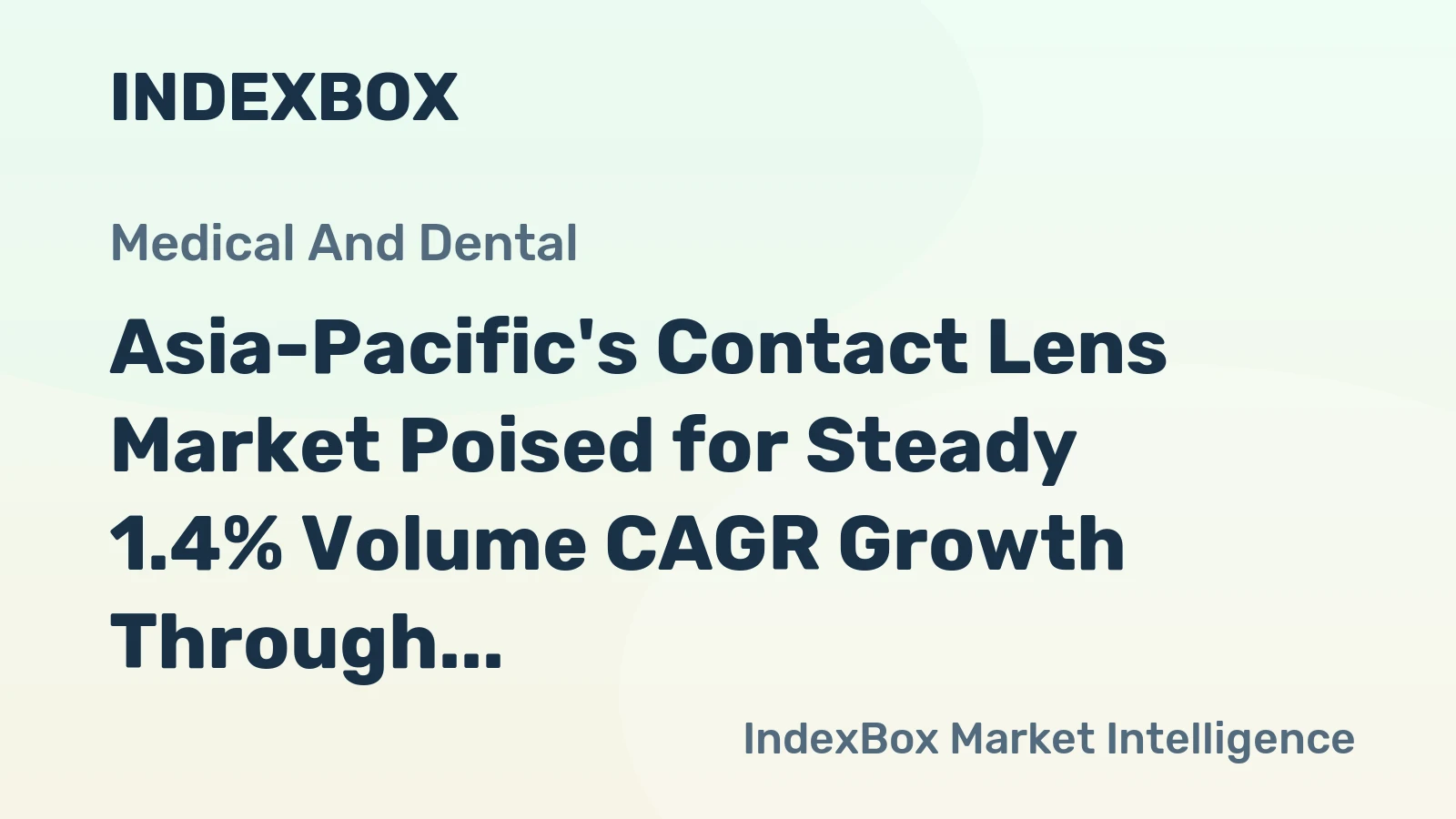 Asia-Pacific's Contact Lens Market Poised for Steady 1.4% Volume CAGR Growth Through 2035