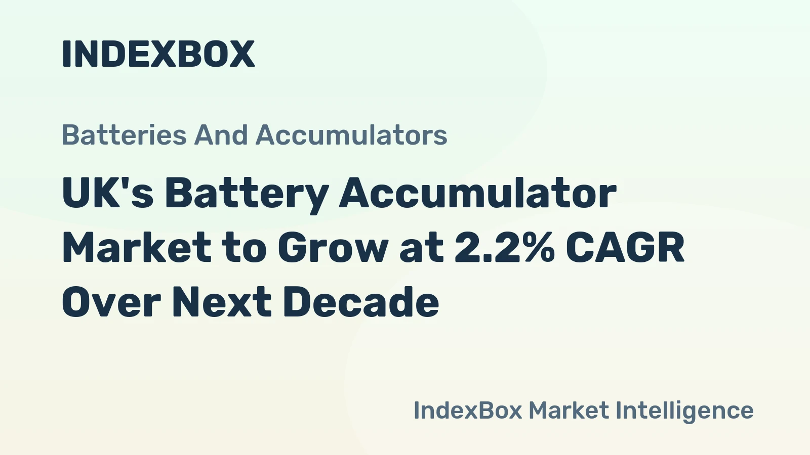 UK's Battery Accumulator Market to Grow at 2.2% CAGR Over Next Decade