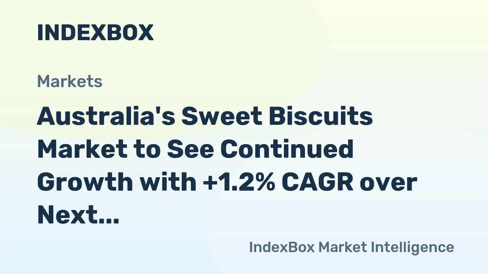 Australia's Sweet Biscuits Market to See Continued Growth with +1.2% CAGR over Next Decade