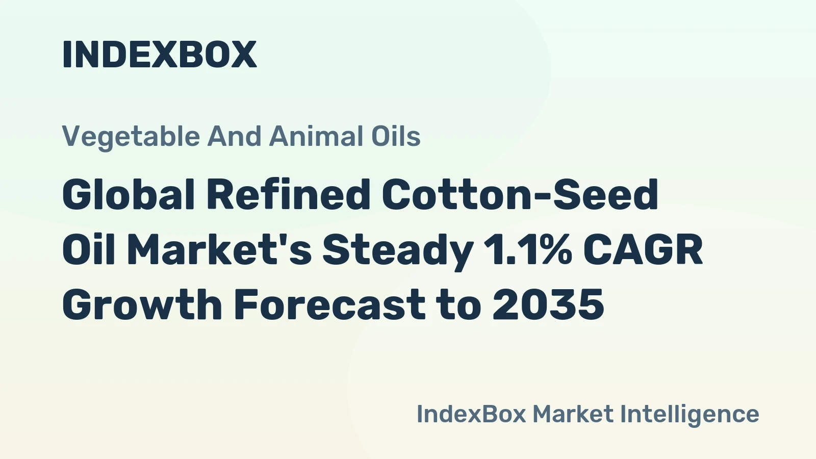 Global Refined Cotton-Seed Oil Market's Steady 1.1% CAGR Growth Forecast to 2035