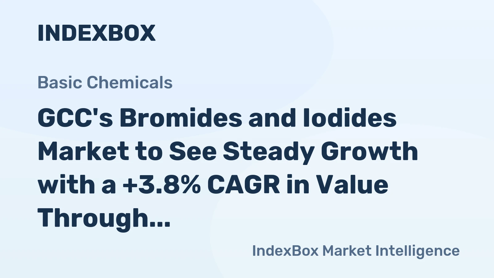 GCC's Bromides and Iodides Market to See Steady Growth with a +3.8% CAGR in Value Through 2035