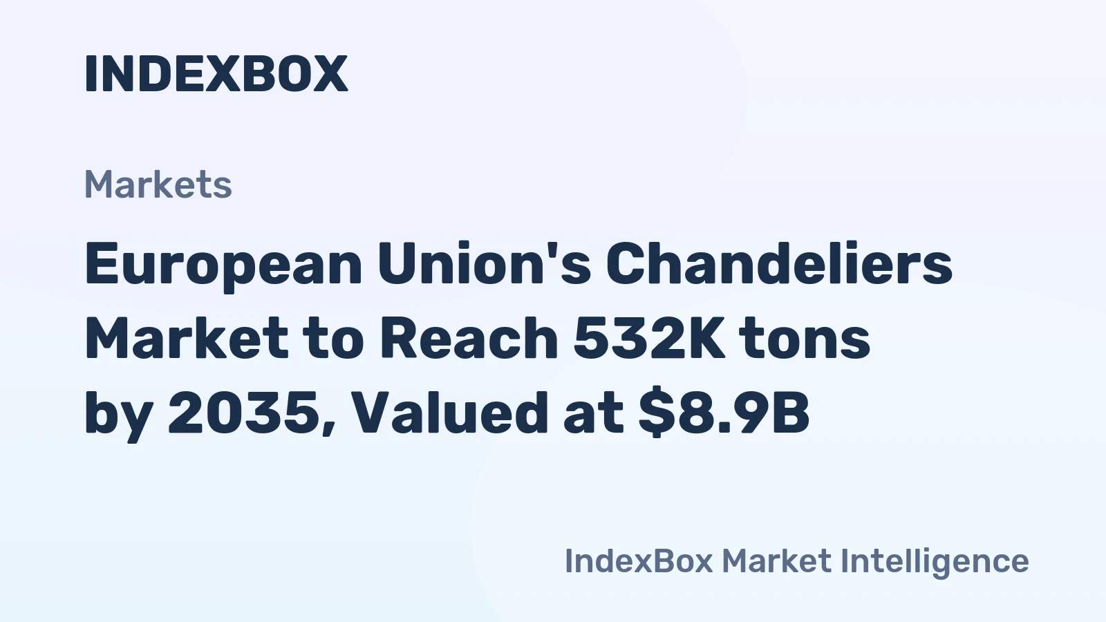 European Union's Chandeliers Market to Reach 532K tons by 2035, Valued at $8.9B