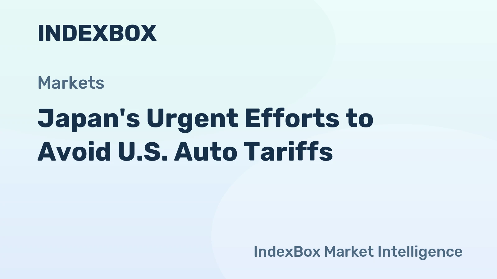Japan's Urgent Efforts to Avoid U.S. Auto Tariffs