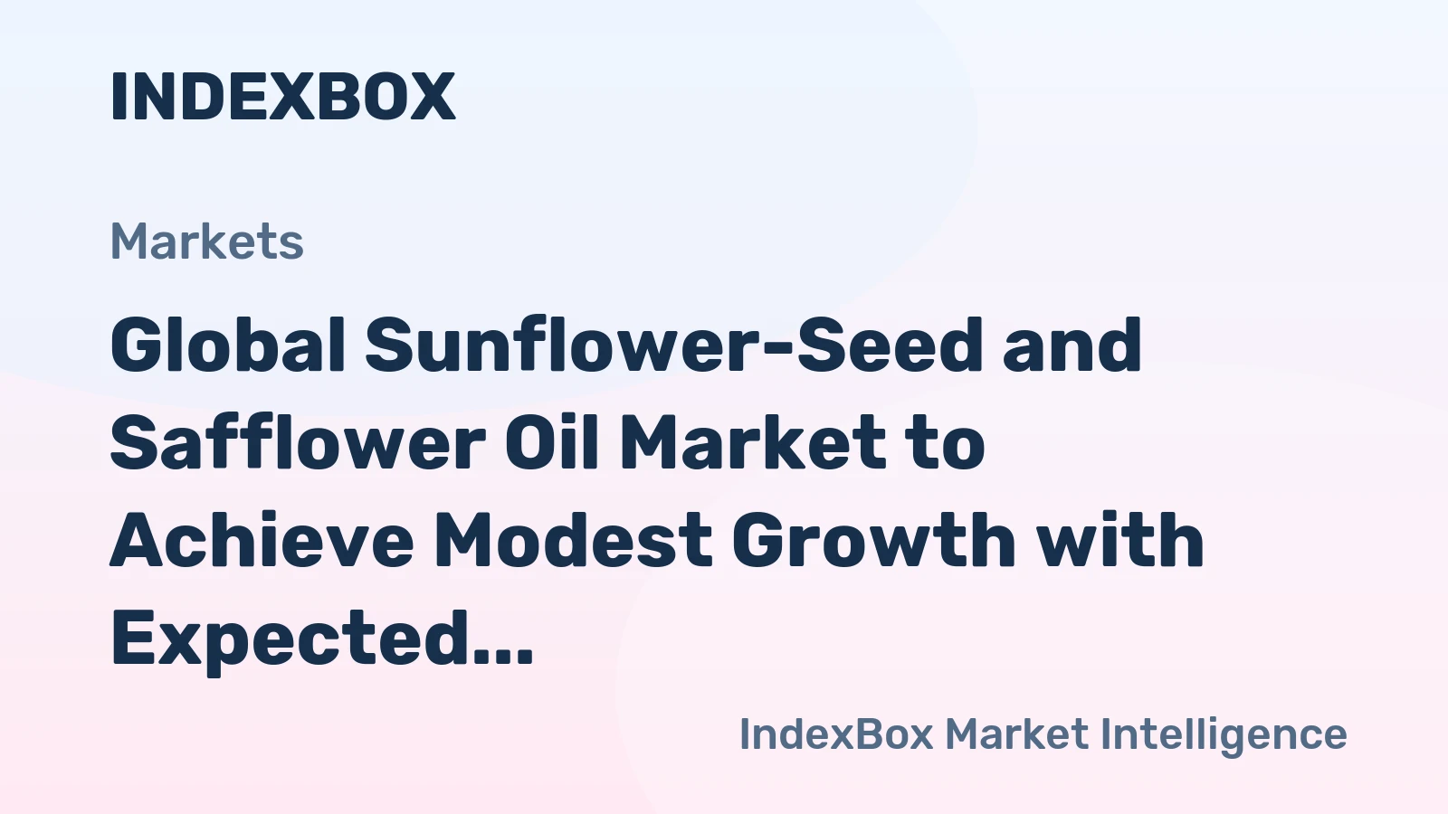 Global Sunflower-Seed and Safflower Oil Market to Achieve Modest Growth with Expected CAGR of +1.2% from 2024-2035