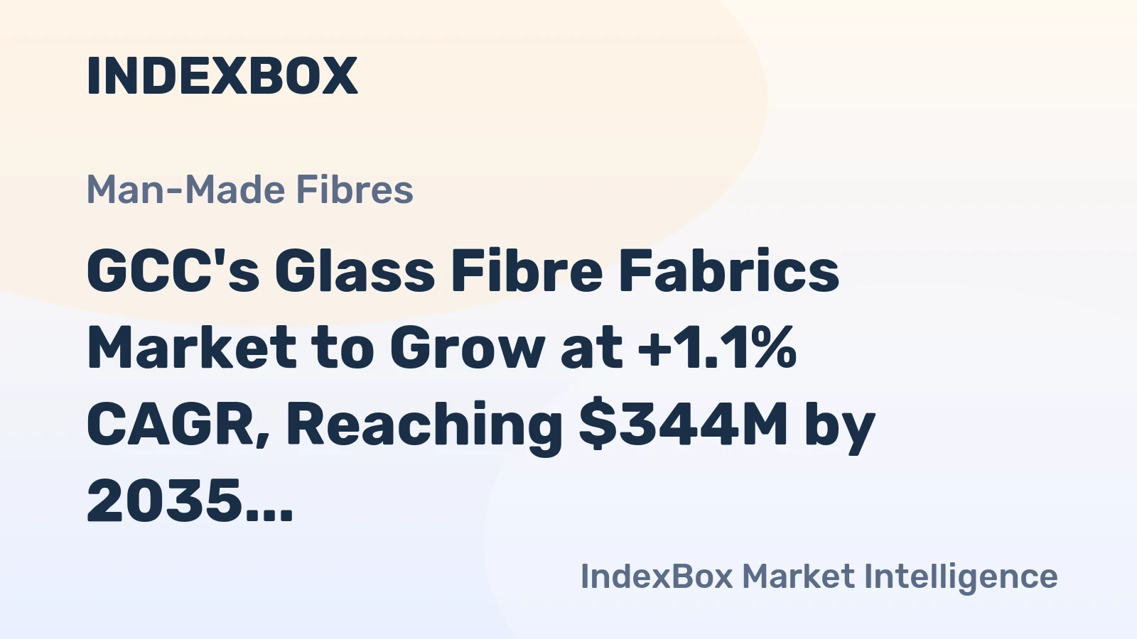 GCC's Glass Fibre Fabrics Market to Grow at +1.1% CAGR, Reaching $344M by 2035